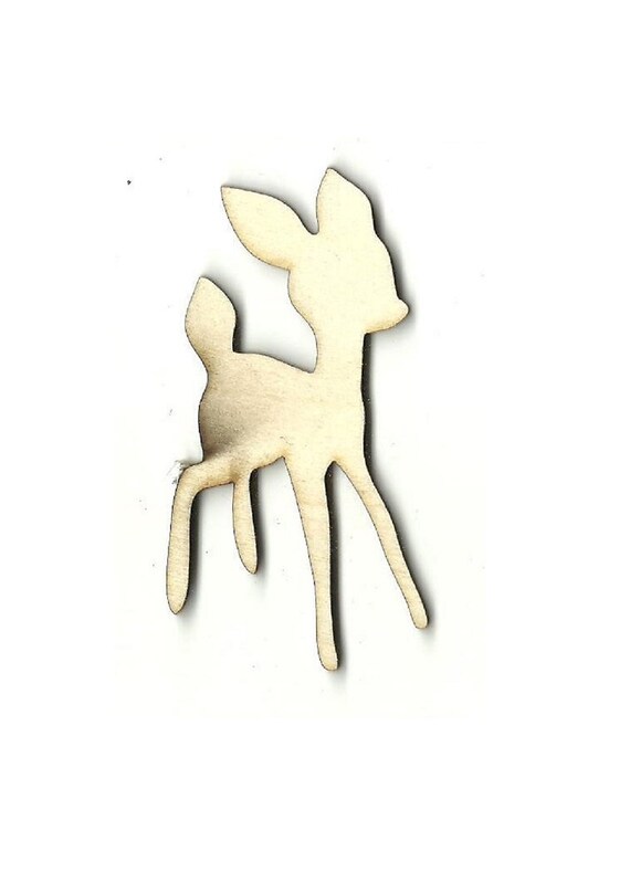 Craft Supplies & Tools Woodcraft Cutout Fawn Laser Cut Out Wood Shape ...