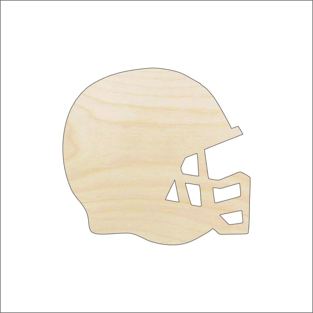 Football Helmet Laser Cut Out Unfinished Wood Shape Craft Supply SPT1 ...