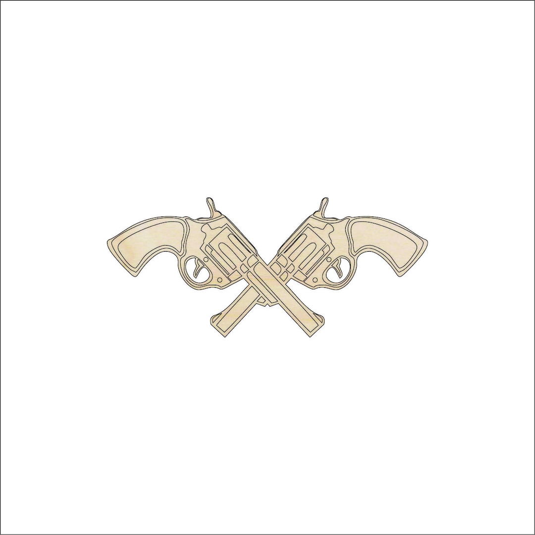Crossed Guns Laser Cut Out Unfinished Wood Shape Craft Supply WPN17 - Etsy