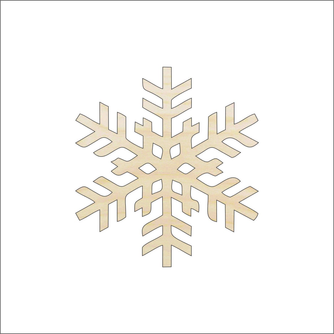 Snowflake Laser Cut Out Unfinished Wood Shape Craft Supply SNW12 - Etsy
