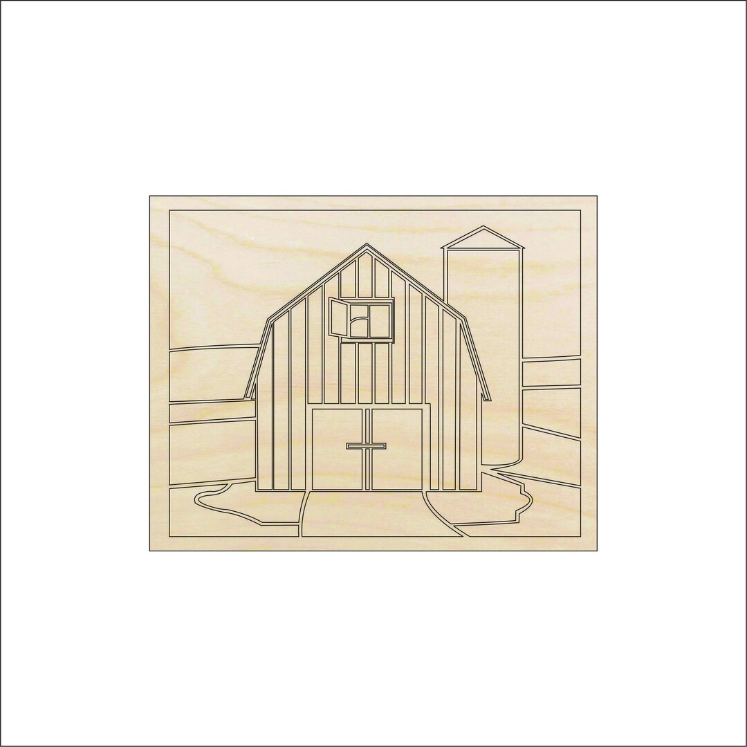 Scene Barn Laser Cut Out Unfinished Wood Shape Craft Supply BLD31 - Etsy
