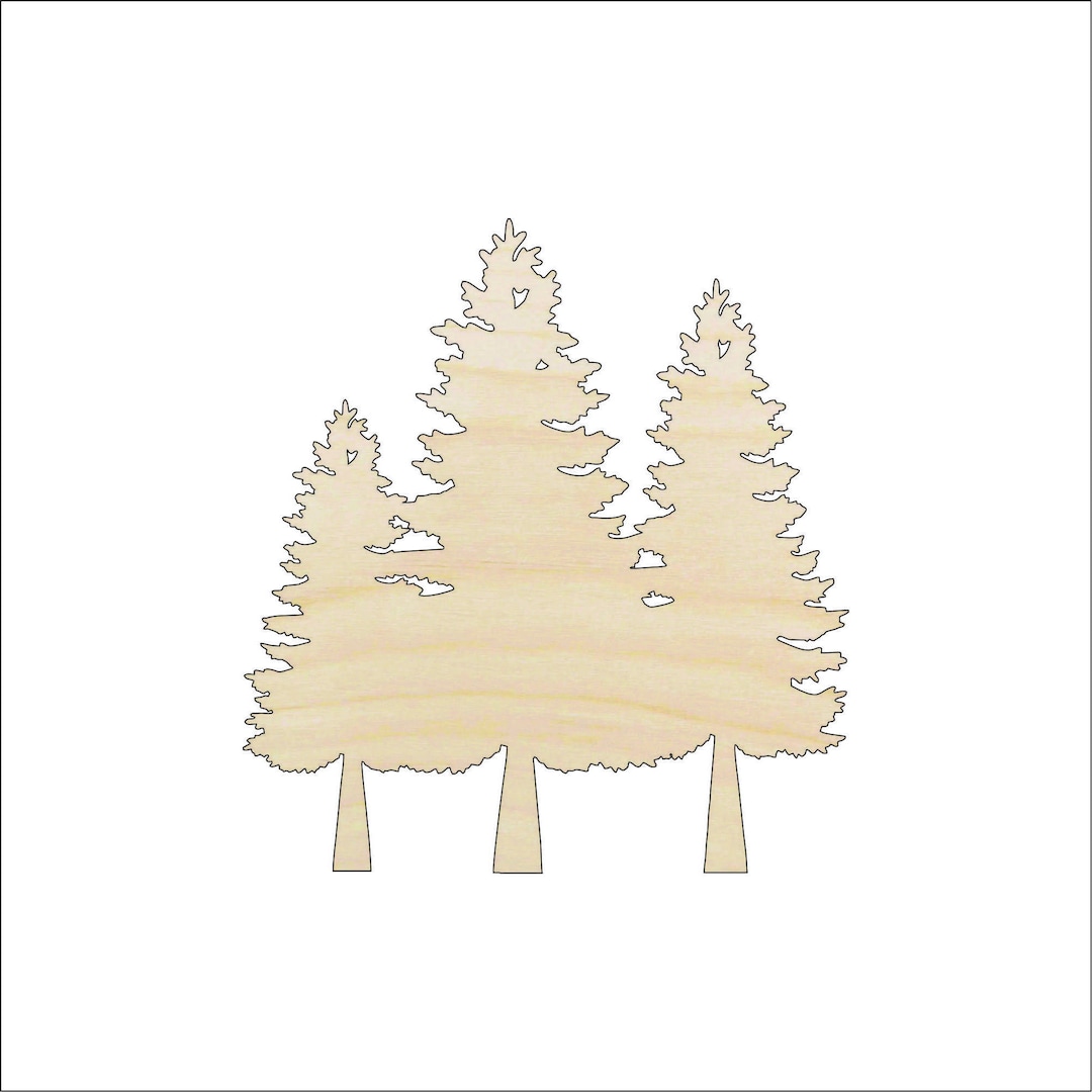 Tree - Laser Cut Out Unfinished Wood Shape Craft Supply TRE66 - Etsy