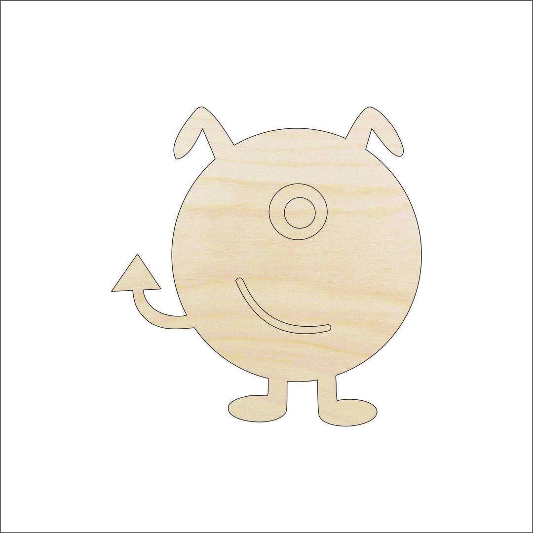 Alien Laser Cut Out Unfinished Wood Shape Craft Supply SPC7 - Etsy