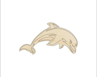 Dolphin Laser Cut Out Unfinished Wood Shape Craft Supply - Etsy