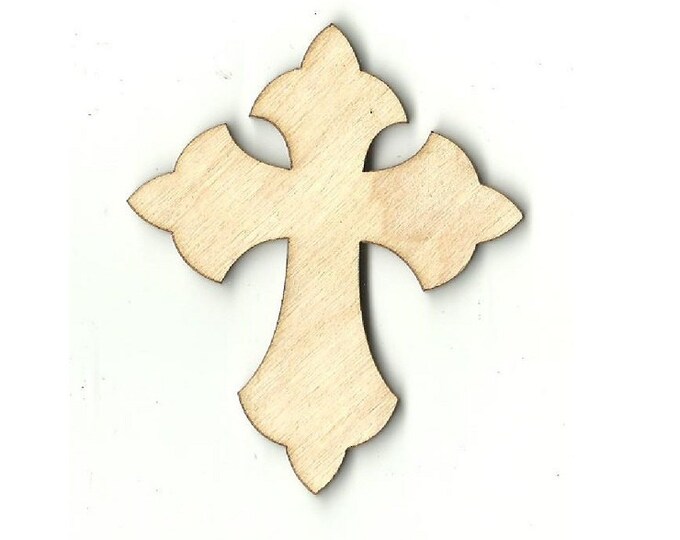 Cross Laser Cut Out Unfinished Wood Shape Craft Supply ESR21 - Etsy