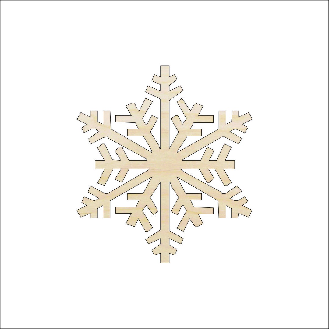 Snowflake Laser Cut Out Unfinished Wood Shape Craft Supply SNW8 - Etsy