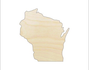 WI Wisconsin Wood Cutout Small Shapes for Projects or Other Use - Etsy