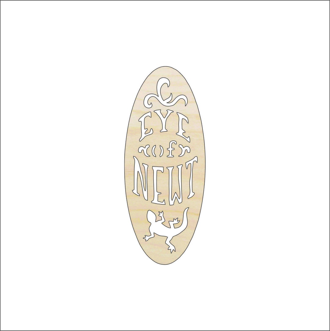 Sign Eye of Newt Laser Cut Out Unfinished Wood Shape Craft Supply FAL12 ...