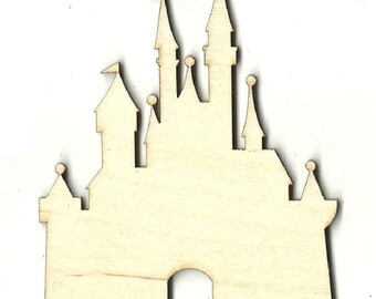 Castle Laser Cut Out Unfinished Wood Shape Craft Supply | Etsy