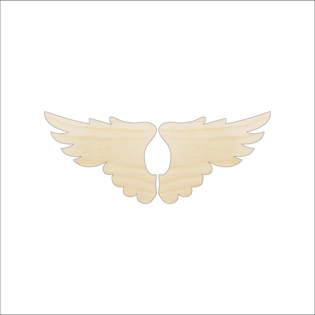 Wing Laser Cut Out Unfinished Wood Shape Craft Supply WNG9 - Etsy