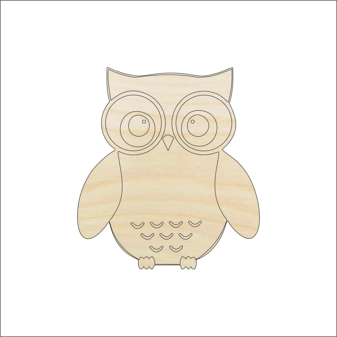 Bird Owl - Laser Cut Out Unfinished Wood Shape Craft Supply BRD28 - Etsy