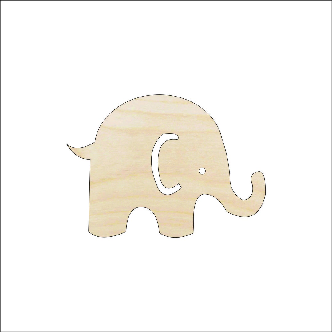 Elephant Laser Cut Out Unfinished Wood Shape Craft Supply ELE28 - Etsy