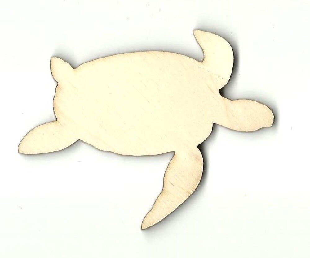 Sea Turtle Laser Cut Out Unfinished Wood Shape Craft Supply - Etsy