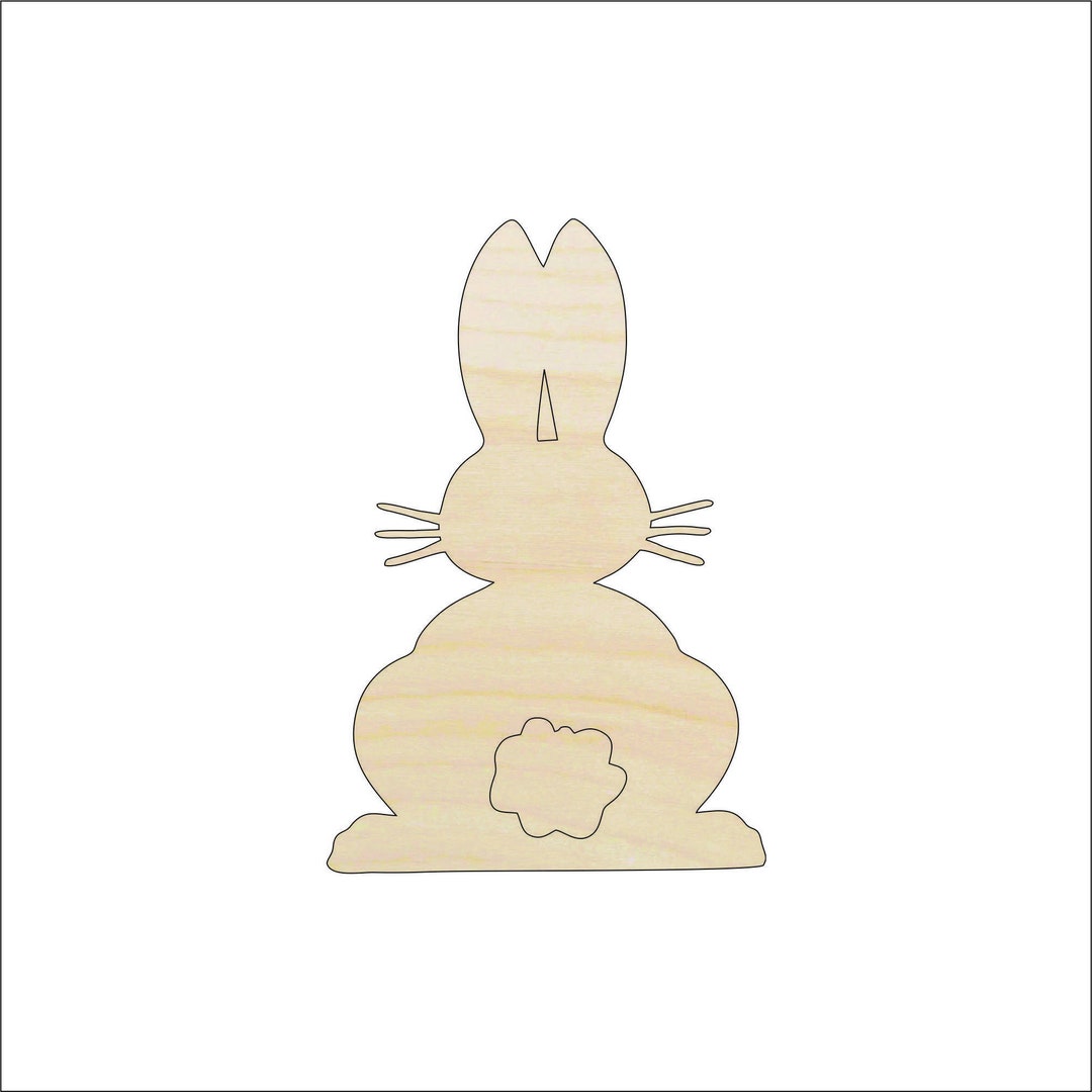 Bunny Rabbit - Wood Craft Shape Laser Cut Out & Unfinished DIY Craft ...