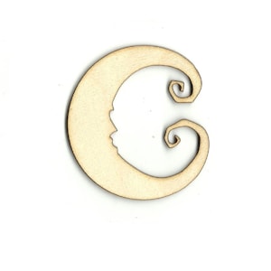 Moon Laser Cut Out Unfinished Wood Shape Craft Supply SKY47 - Etsy
