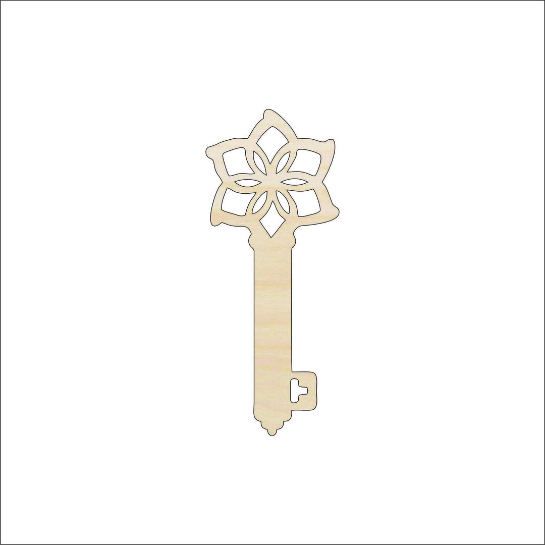Key - Laser Cut Out Unfinished Wood Shape Craft Supply KEY15 - Etsy