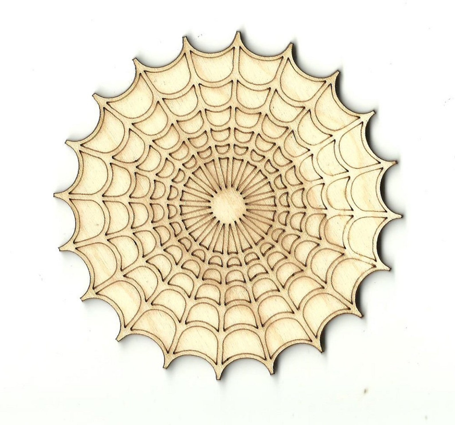 Spider Web Laser Cut Out Unfinished Wood Shape Craft Supply - Etsy