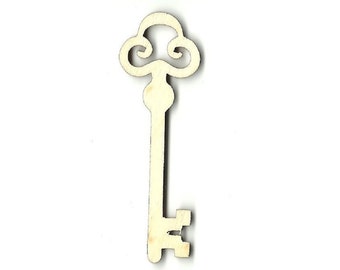 Key Laser Cut Out Unfinished Wood Shape Craft Supply KEY14 | Etsy