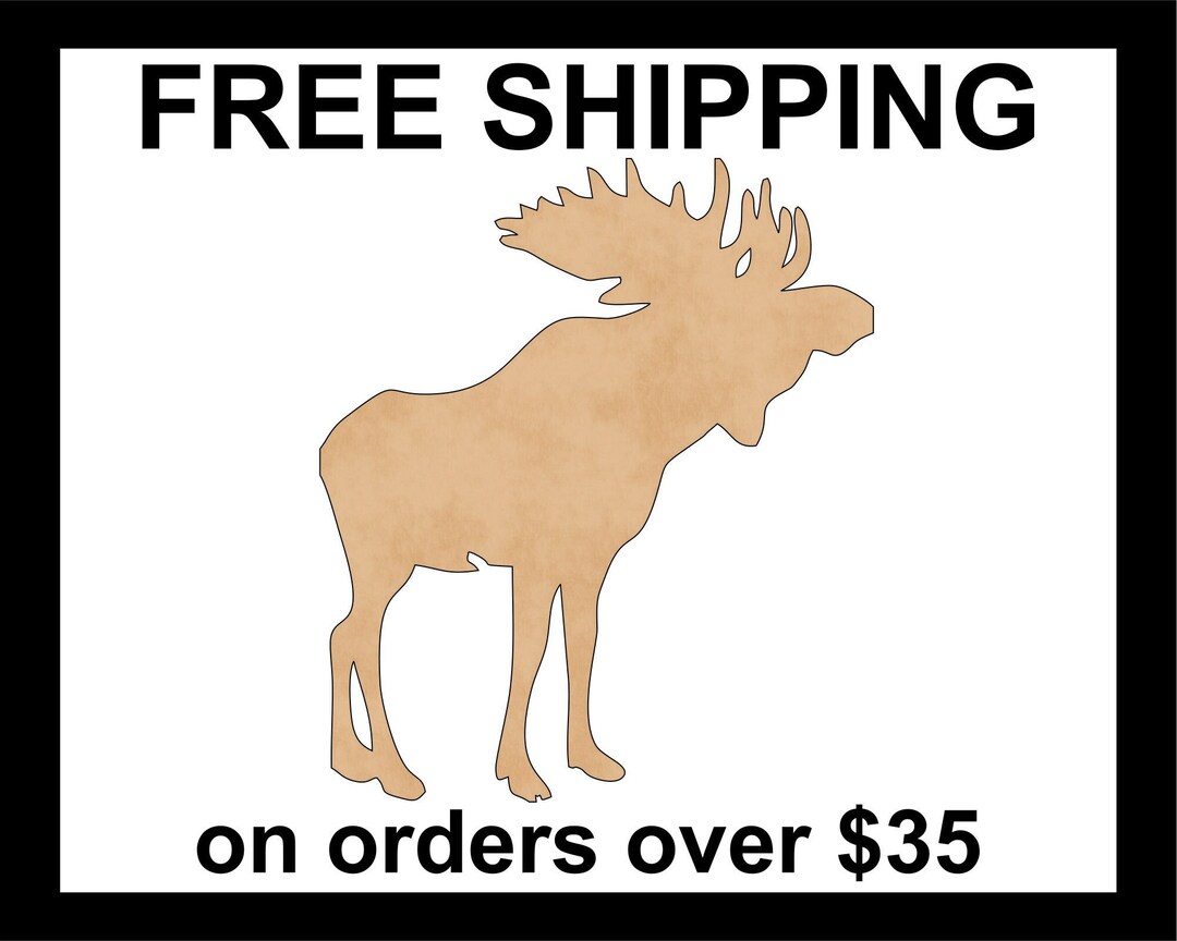 Moose Laser Cut Out Unfinished Wood MDF Craft Shape MUS11 - Etsy
