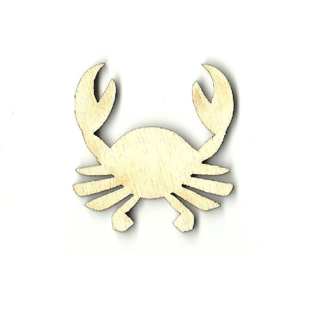 Crab Laser Cut Out Unfinished Wood Shape Craft Supply SEA4 - Etsy