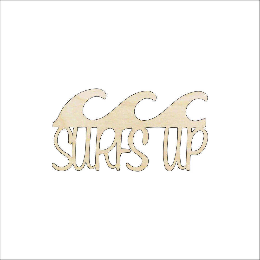 Word Surfing Laser Cut Unfinished Wood Shapes Variety of Sizes Craft ...