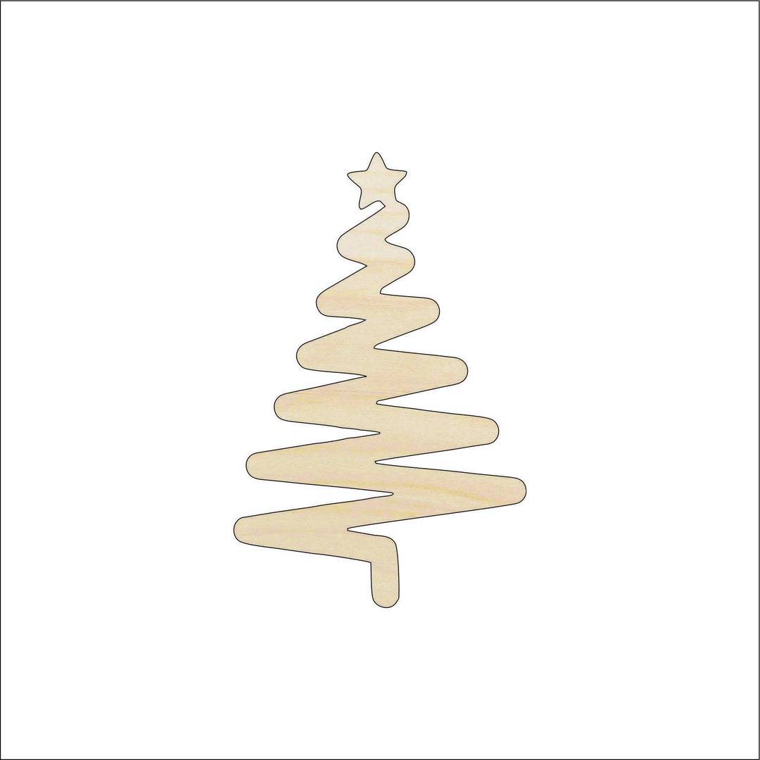 Tree Laser Cut Out Unfinished Wood Craft Shape XMS176 - Etsy