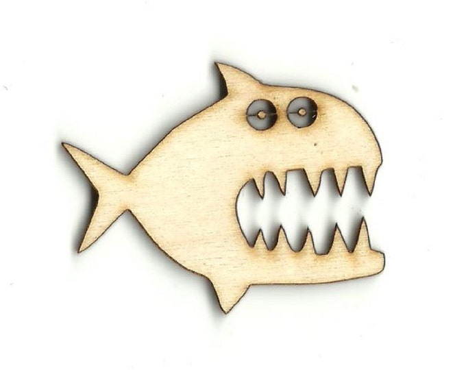 Fish Laser Cut Out Unfinished Wood Shape Craft Supply FSH43 | Etsy