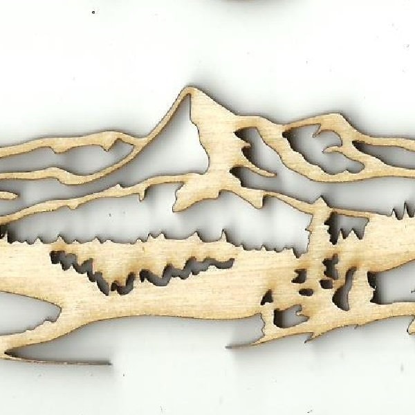 Laser Cut Mountain Scene - Etsy