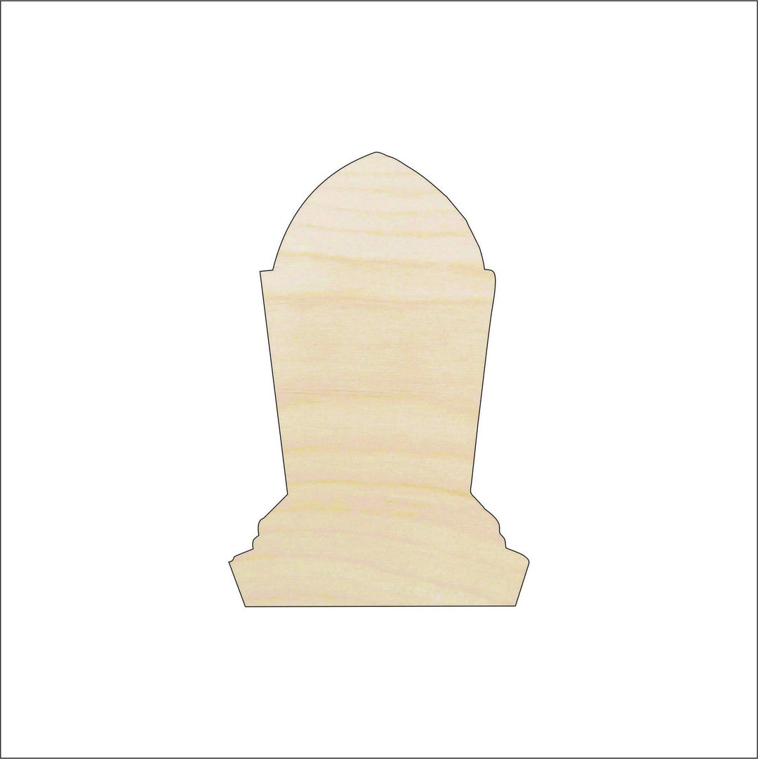 Tombstone - Wood Craft Shape Laser Cut Out & Unfinished DIY Craft ...