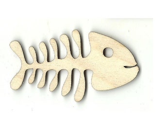 Fish Laser Cut Out Unfinished Wood Shape Craft Supply FSH45 | Etsy