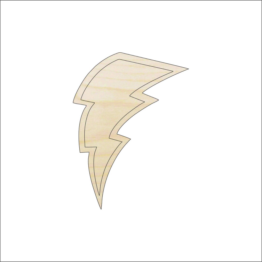 Lightning Bolt - Unfinished Wood Cut Out Shape Craft Supply SKY4 - Etsy