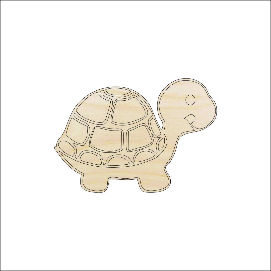 Turtle Tortoise Laser Cut Out Unfinished Wood Shape Craft Supply REP11 ...