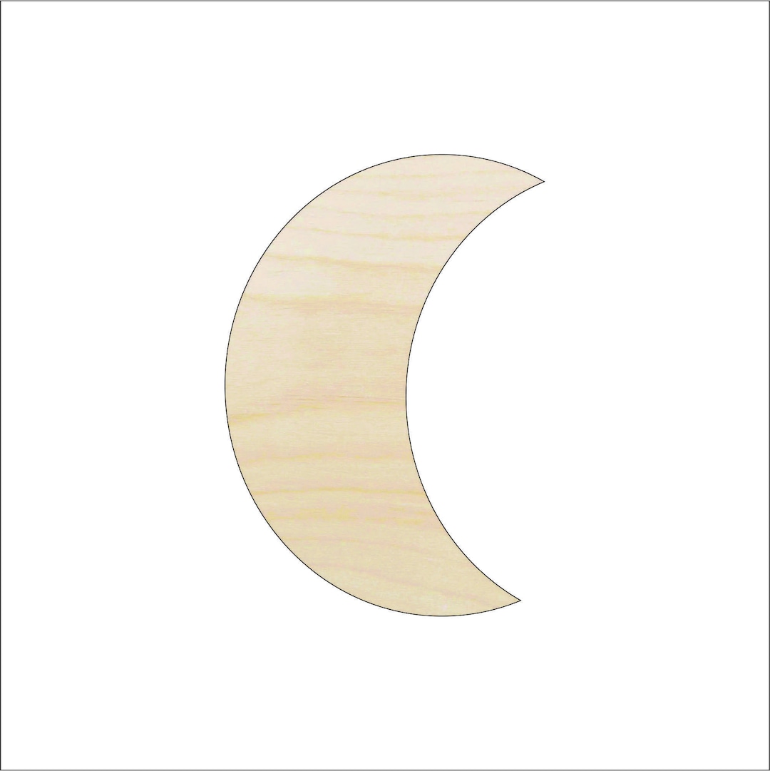 Moon - Laser Cut Out Unfinished Wood Shape Craft Supply SKY43 - Etsy