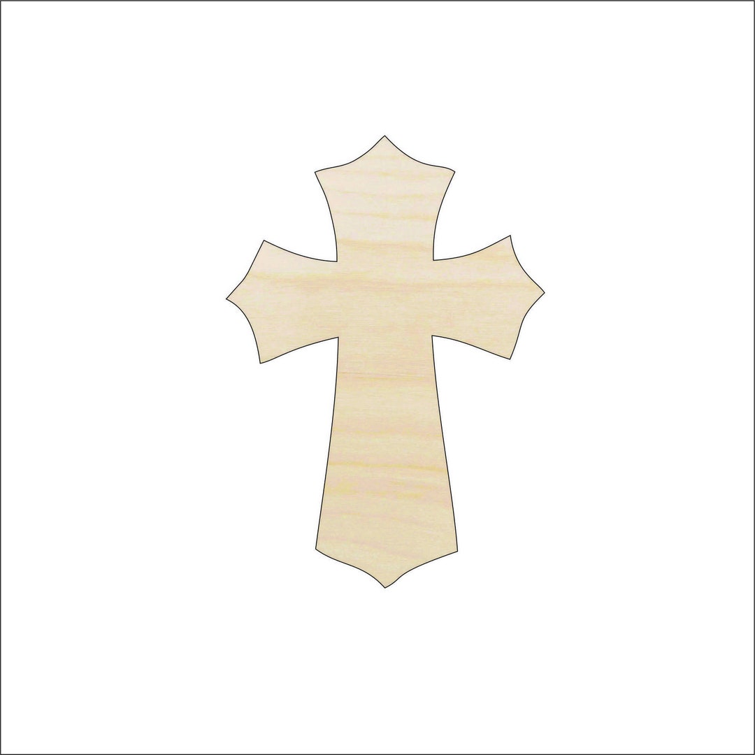 Cross - Laser Cut Out Unfinished Wood Shape Craft Supply REL60 - Etsy