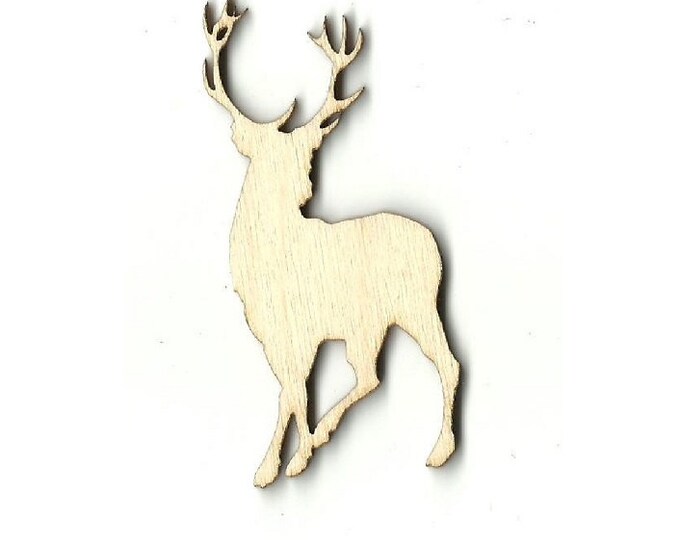 Deer Laser Cut Out Unfinished Wood Shape Craft Supply DER1 | Etsy