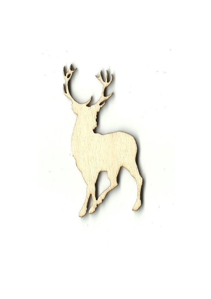 Buck Deer Laser Cut Out Unfinished Wood Shape Craft Supply | Etsy