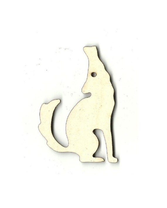 Howling Coyote Laser Cut Out Unfinished Wood Shape Craft | Etsy