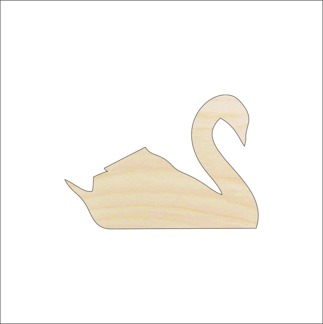 Swan Laser Cut Out Unfinished Wood Shape Craft Supply BRD111 - Etsy