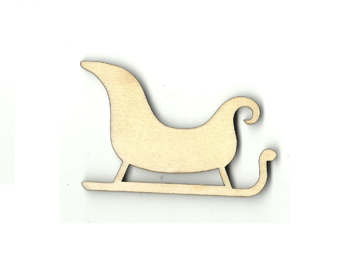 Sleigh Laser Cut Out Unfinished Wood Shape Craft Supply - Etsy