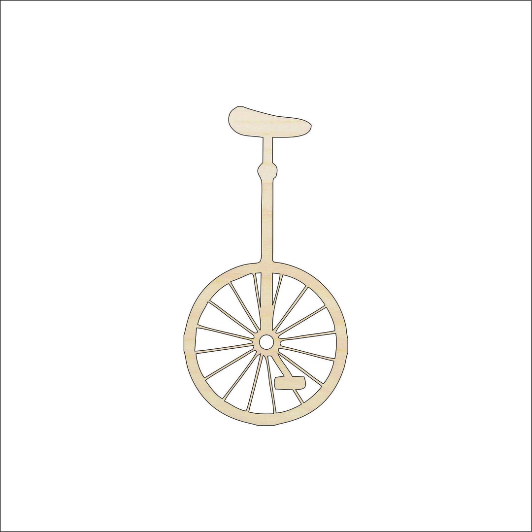 Vintage Unicycle Bicycle - Wood Craft Shape Laser Cut Out & Unfinished ...