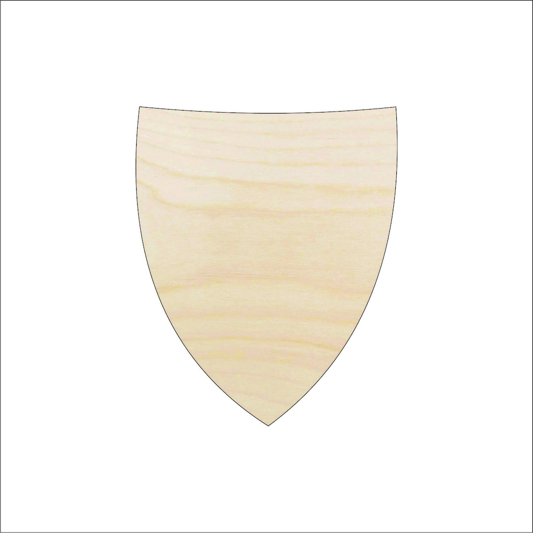 Badge Shield - Laser Cut Out Unfinished Wood Shape Craft Supply BDG9 - Etsy