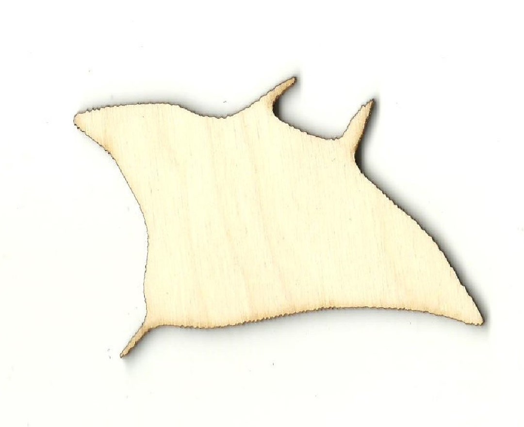 Manta Ray Laser Cut Out Unfinished Wood Shape Craft Supply - Etsy