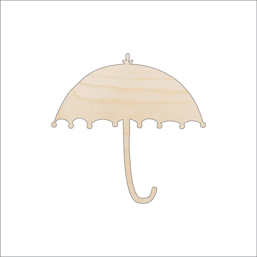 Parasol Wood Craft Shape - Laser Cut Baltic Birch Unfinished DIY Art ...