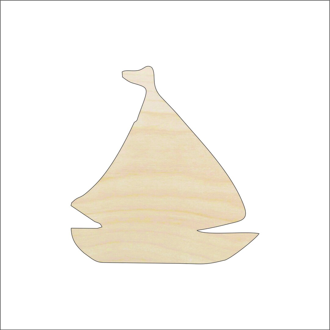 Sailboat - Wood Craft Shape Laser Cut Out & Unfinished DIY Craft Supply ...