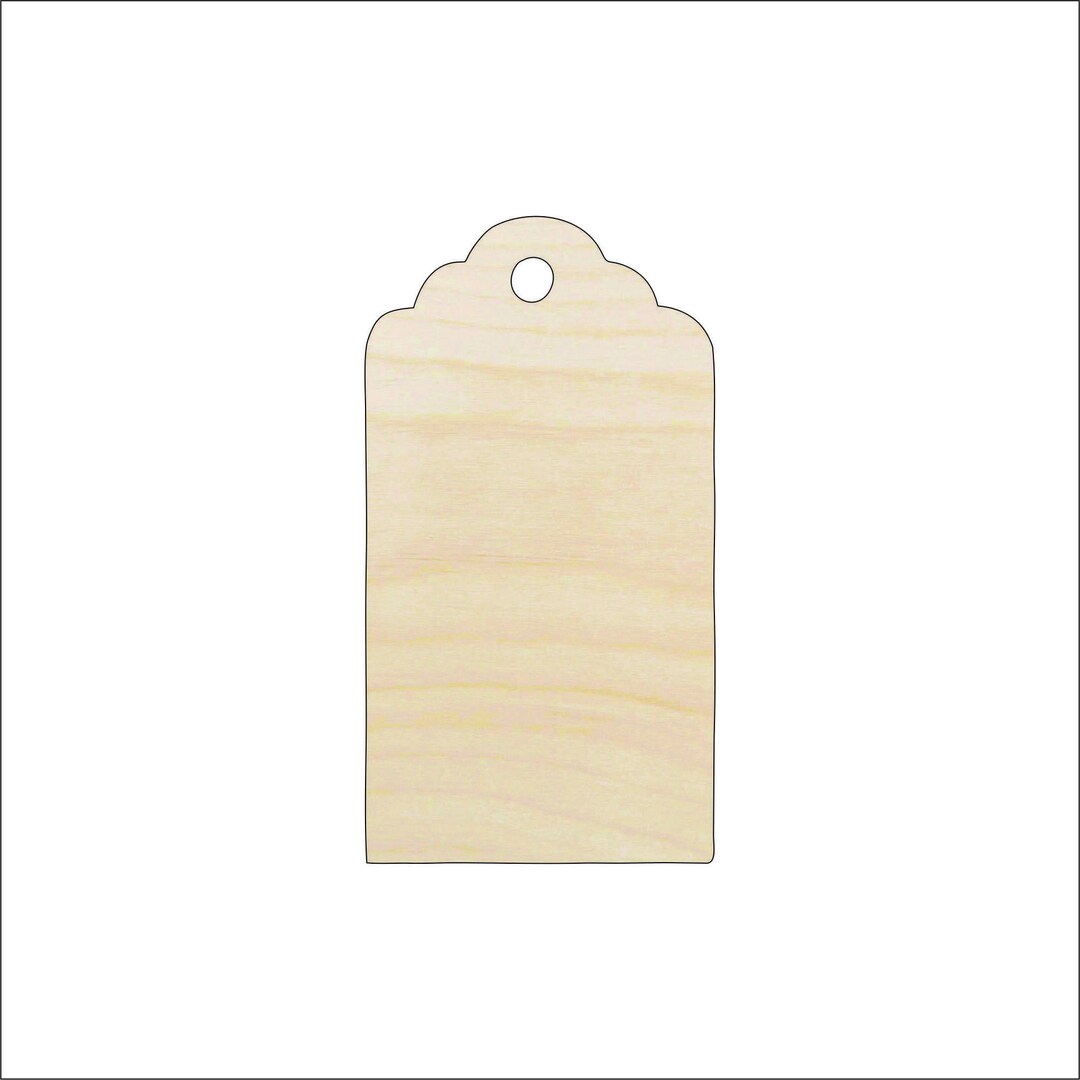 Gift Tag - Laser Cut Out Unfinished Wood Shape Craft Supply TAG28 - Etsy