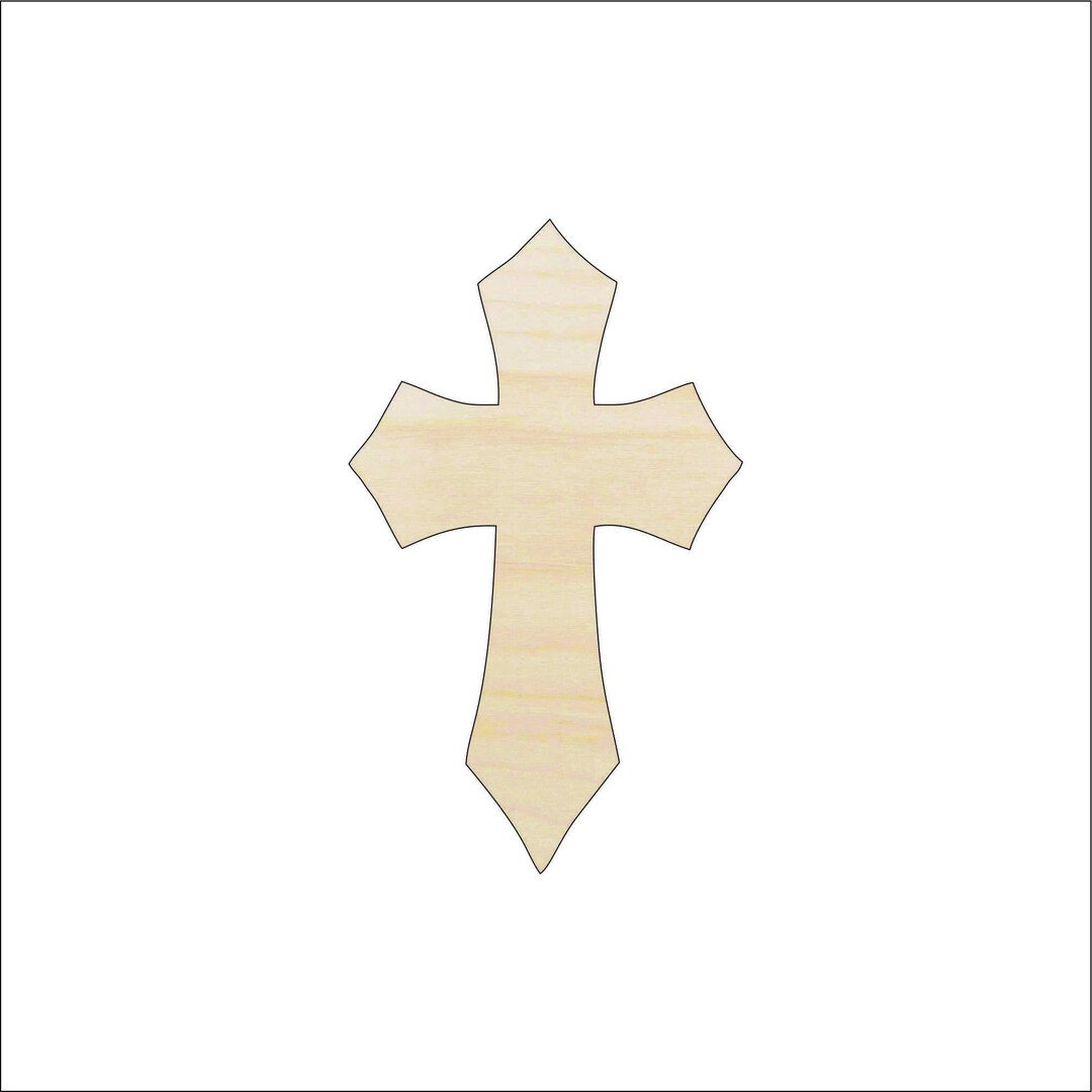 Cross - Laser Cut Out Unfinished Wood Shape Craft Supply REL33 - Etsy