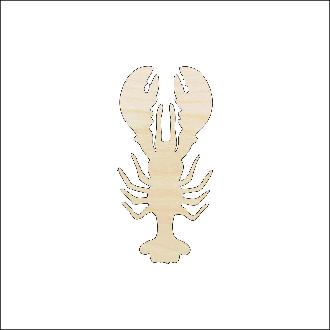 Lobster - Laser Cut Out Unfinished Wood Shape Craft Supply SEA16 - Etsy