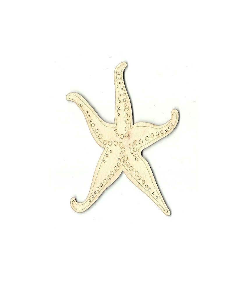 Starfish Laser Cut Out Unfinished Wood Shape Craft Supply - Etsy