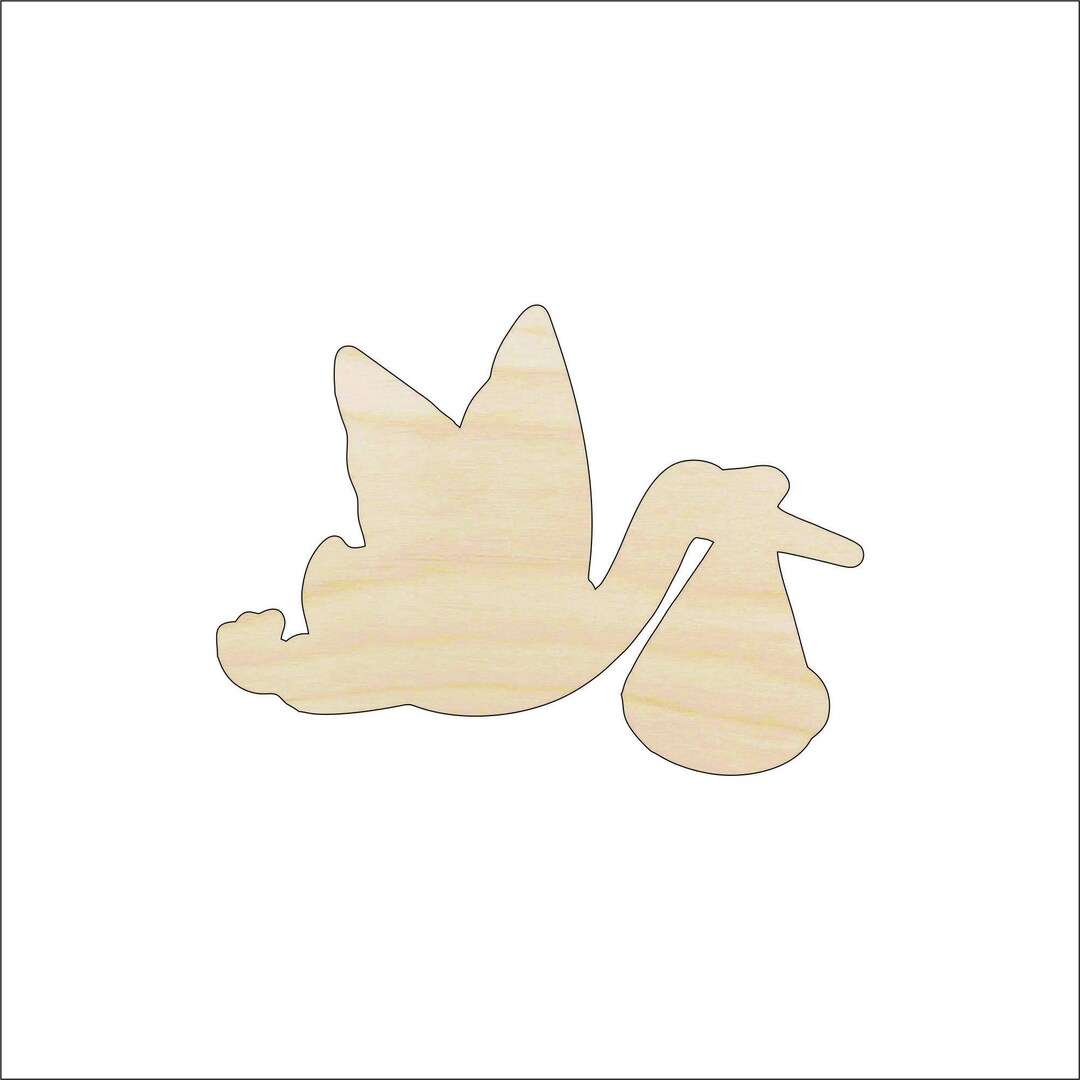 Bird Stork - Laser Cut Out Unfinished Wood Shape Craft Supply BBY29 - Etsy