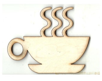 Coffee Mug-wood Cutout-basic Coffee Cup Designs-various - Etsy